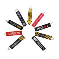 China Keychain Metal Custom logo Double-Sided Anime Embroidery Keychain Woven Metal Key Tags With Cute Design for Gift for sale