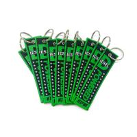 China Customized High-quality Gift Crafts Lightweight Long bar Embroidered Keychain Western Fabric  Key Tag Motorcycle Keychain for sale