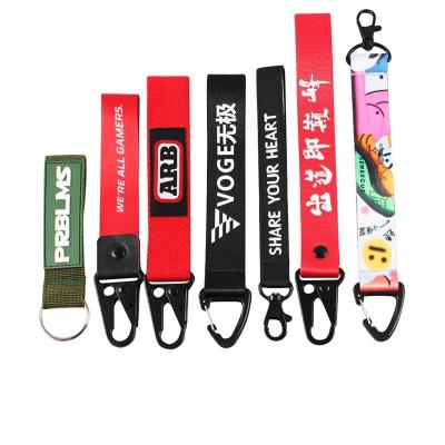 China Custom 3D Embroidered Rectangular Anime Keychain Blank Custom logo Embroidery Fabric Woven Keychain for sale