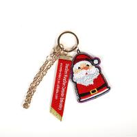 China Custom Keychain Christmas Pendant Personalized Embroidered Backpack Pendant  Keychain for sale