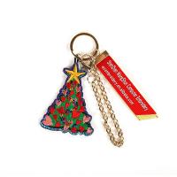 China Custom Keychain Christmas Pendant Personalized Embroidered Backpack Pendant  Keychain for sale