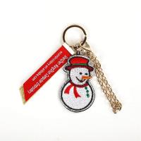 China Custom Keychain Christmas Pendant Personalized Embroidered Backpack Pendant  Keychain for sale