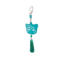 China Embroidered Tassel Leather Cat Key Chain Pendant Car Decorative Pendant Customized Good Luck Pendant for sale