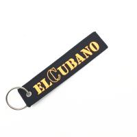 China WS Custom Embroidery Felt Logo Jet Tag Keychain Silk Screen Printing Motorcycle Car Anime Key Tags for sale