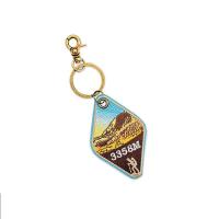 China WS Custom Embroidery Felt Logo Jet Tag Keychain Silk Screen Printing Motorcycle Car Anime Key Tags for sale