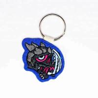 China Small Cute Embroidery Key Chain Double Side Embroidery & Printing  Key Chain for Cartoon Characters for sale