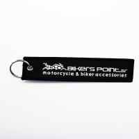 China Wholesale Tags Key Chain Fabric Custom Woven Keychain Embroidery Letter Logo Keychain Accessories for sale