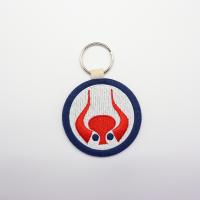 China Free Sample Fabric Key Chain Custom Embroidered Aviation Key Chain Embroidery Keychain for sale