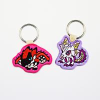 China Free Sample Fabric Key Chain Custom Embroidered Aviation Key Chain Embroidery Keychain for sale