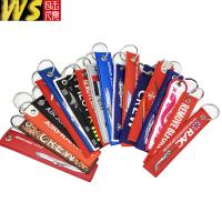 China Wholesale American Flag Embroidered Key Chain Personalized Embroidered Key Chain Backpack Small Gift Pendant Key Chain for sale