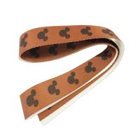 China Customized Embroidery Fabric Webbing 120cm Floral Braided Belt for Sewing Clothing Bags Hats 100% Polyester Brown Printed for sale