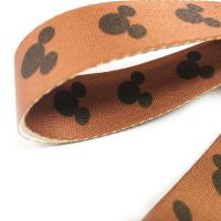 China Customized Embroidery Fabric Webbing 120cm Floral Braided Belt for Sewing Clothing Bags Hats 100% Polyester Brown Printed for sale