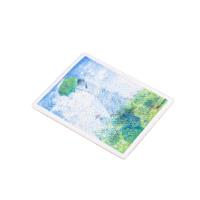 China Wangshun Custom Sublimated Heat Transfer Printed Embroidery Patch Beautiful Umbrella Girl Natural Scenery Chenille Embroidery for sale