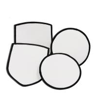 China Custom Size DIY Square Iron-on Back Patches Blank White Square Iron-on for Embroidery Round Patches Clothes with Logo for Hat for sale