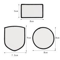 China Custom Size DIY Square Iron-on Back Patches Blank White Square Iron-on for Embroidery Round Patches Clothes with Logo for Hat for sale