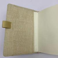 China Flower Embroidery Cotton and Linen Cover Student Notebook Custom Logo Cover Embroidery Design Notepad for sale