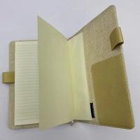 China Flower Embroidery Cotton and Linen Cover Student Notebook Custom Logo Cover Embroidery Design Notepad for sale