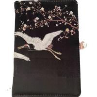 China Embroidery Cover High-End Leather Notebook Hardcover Pu Leather Cover With Fancy Embroidery for sale