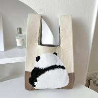 China Designer Women's Knitted Travel Handbags Reusable Open Shopping Tote Bag Durable Portable Casual Fashion for Ladies for sale