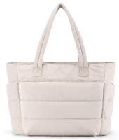 China Fashionable Polyester Lightweight Ladies Handbag New Design Puffy Tote Bag for Travel Work GYM for sale