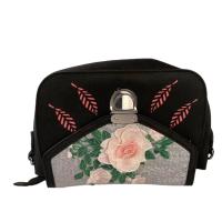 China Romantic Garden Style Women's Elegant Floral Print Evening Clutch Customized Leather Shoulder Bag Zipper Closure Canvas/PU for sale