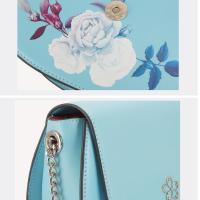 China Flower Printed PU Shoulder Bag for Women Factory Supply of High Quality Fashion Handbags 50 Hand Bag Custom Logo Cover Canvas for sale