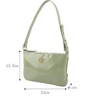 China Factory Wholesale Fashion Ladies Underarm Handbag Solid Color PU Leather Handbag for sale