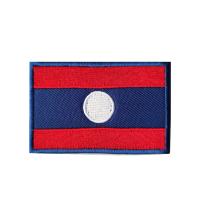 China 8X5CM Machine Embroidered Asian Flag Badges with Hook and Loop Backing China South Korea Saudi Arabia Israel National Flag Patch for sale