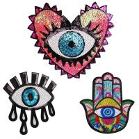 China Custom Ecofriendly Punk Style Iron-on Denim Applique Embroidery Patches with Heart Shape for Jackets and Clothing for sale