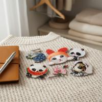 China Custom Embroidery Patch Animal Flat Chenille Embroidered Patches Cartoon Heat Press Sewing Badges for Hats Clothing for sale
