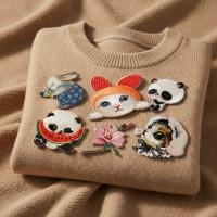 China Custom Embroidery Patch Animal Flat Chenille Embroidered Patches Cartoon Heat Press Sewing Badges for Hats Clothing for sale