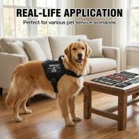 China Fabric Embroidered Service Dog Do Not Pet and Distract Harness Decoration Patches with Hook Loop Fastener for sale