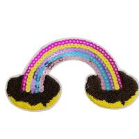 China Custom Eco-Friendly Felt Fabric Iron-On Embroidery Sequin Resin Patches for Clothing and Hats for sale