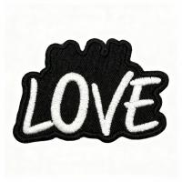 China Embroidery Motivational Words Iron-on Patches Embroidered Fabric Appliques for DIY Clothes & Hat Accessories for sale