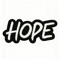 China Embroidery Motivational Words Iron-on Patches Embroidered Fabric Appliques for DIY Clothes & Hat Accessories for sale