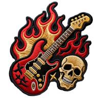 China Custom Ecofriendly Punk Style Iron-on Denim Applique Embroidery Patches with Heart Shape for Jackets and Clothing for sale