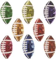 China Sequin Football Rugby Patch for Women Man Clothing Bag Iron-on Sequin Fabric for College Jersey Game Day Clothing Patches for sale