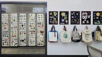 China Customizable Lightweight Handbags Various Designs Canvas Drawstring Flap Bags Two Straps Zipper Stylish Embroidery Patterns for sale