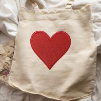 China Customizable Lightweight Handbags Various Designs Canvas Drawstring Flap Bags Two Straps Zipper Stylish Embroidery Patterns for sale