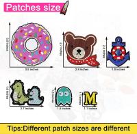 China Free Custom Sample Heat Press Iron on Logo Embroidery Letter Chenille Letters Patches for Hoodie for sale