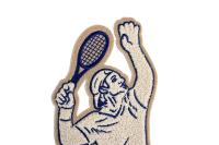 China Custom Patches Tshirt Flat Embroidery Jacket Patches Iron on Fabric logo Heat Press Badges for sale