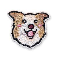 China Custom Patches Tshirt Flat Embroidery Jacket Patches Iron on Fabric logo Heat Press Badges for sale