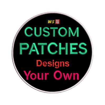 China Large 3D Woven Embroidered Patches Custom Heat Transfer Chenille with Custom Embroidery for Iron-On Flower Shape Mainly Clothes for sale