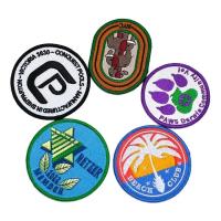 China Large 3D Woven Embroidered Patches Custom Heat Transfer Chenille with Custom Embroidery for Iron-On Flower Shape Mainly Clothes for sale