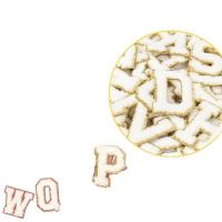 China Customizable Color 0-9 Embroidered Iron-On Patch With Sequins Chenille Fabric Jersey Clothing Number Letter Patches for sale