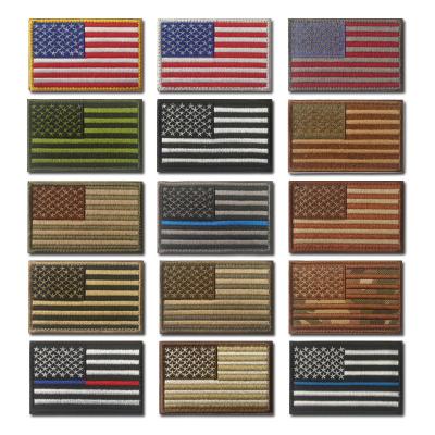 China Custom Fabric Iron-On Patches Environmental Protection National Flag Badge Emblem Logo Embroidered with Sequins Style Canvas for sale