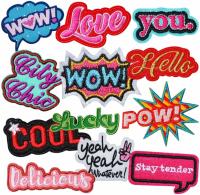 China Custom Pink Sequin Applique Iron-On Embroidery Patches Resin & Felt Fabric for Clothing & Hat Decor for sale
