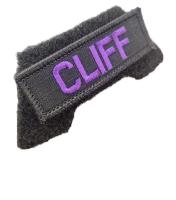 China Customizable Black Rectangle Text Hook Patch Quick Release Embroidered Designs Featuring Flower and Heart Shapes for sale
