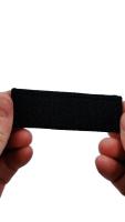 China Customizable Black Rectangle Text Hook Patch Quick Release Embroidered Designs Featuring Flower and Heart Shapes for sale
