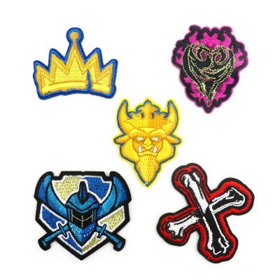 China WS Large Logo Design 3D Embroidery Patch Chenille Glitter Patches with Embroidery on Fabric for Hat & Clothing for sale